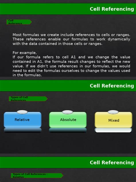 Cell Reference 1 Pdf Formula Microsoft Excel