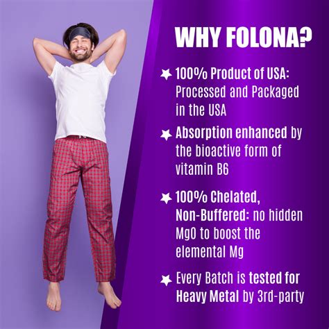 Magnesium Glycinate With Vitamin B6 Folona