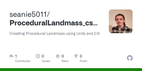 github seanie5011 procedurallandmass csharp creating procedural landmass using unity and c