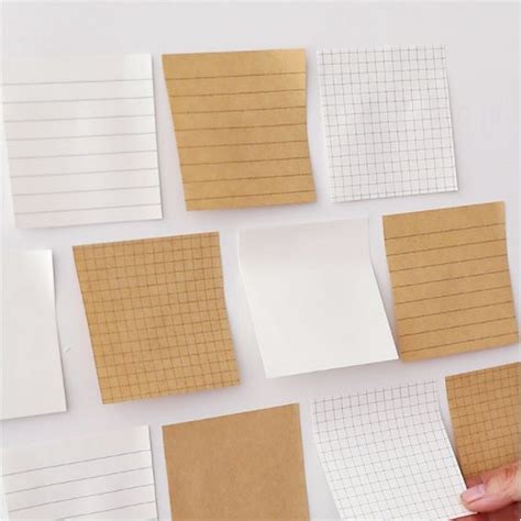 80 Sheets Kraft White Sticky Note Memo Pad Sticky Notes Sticky Memo Lazada Ph