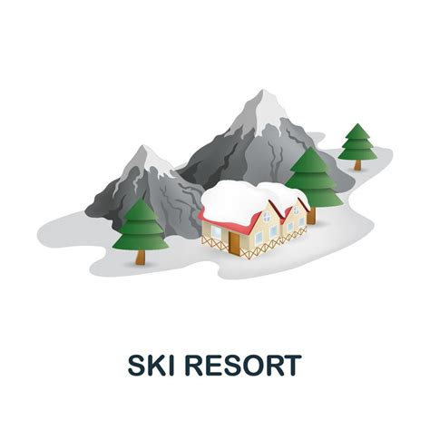 Ski Resort Icon 3d Illustration From Resorts Collection Creative Ski