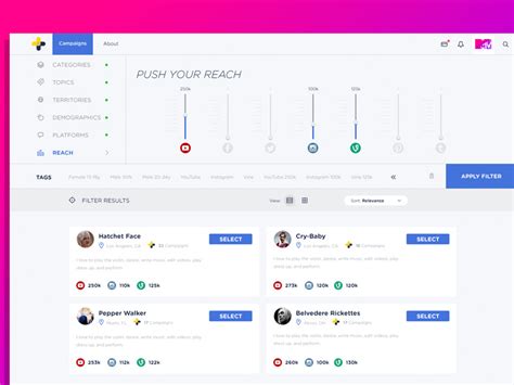 Filtered Lists By Justin Greene For Fullscreen On Dribbble