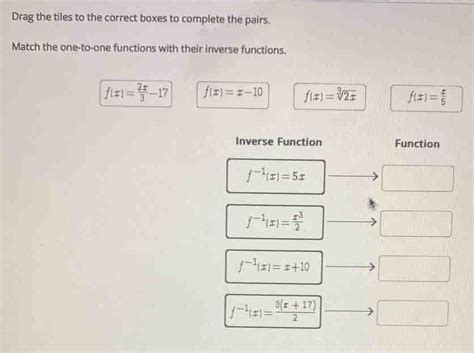 solved drag the tiles to the correct boxes to complete the pairs