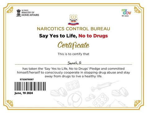 jeyanth s on linkedin i have taken ‘say yes to life no to drugs pledge and committed myself to…