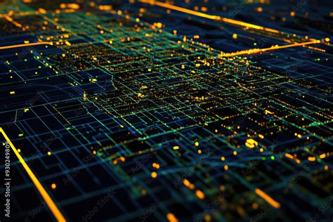 Technical Aerial Visual D LiDAR GIS Aerial Map Satellite Scan Model Isolated Showing Warren
