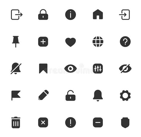 User Interface Web Icons Isolated Stock Vector Illustration Of Symbol Round 286967426