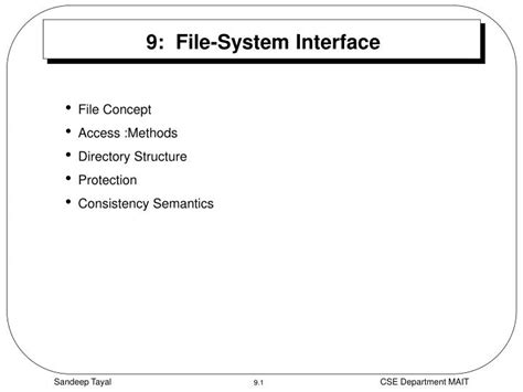PPT File System Interface PowerPoint Presentation Free Download ID