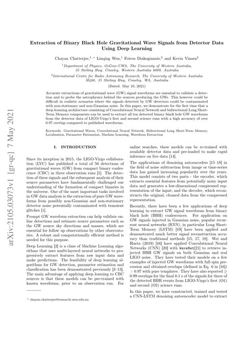 Pdf Extraction Of Binary Black Hole Gravitational Wave Signals From