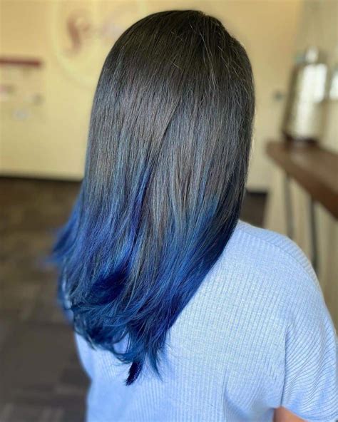 Hair With Blue Tips Artofit