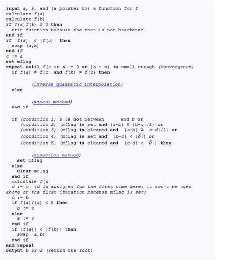 I Wrote The Brent Method Equation Algorithm In