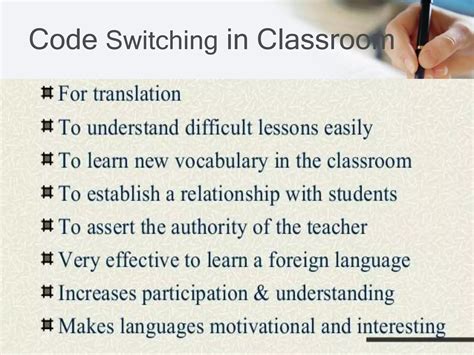 Code Switching And Code Mixing Pptx