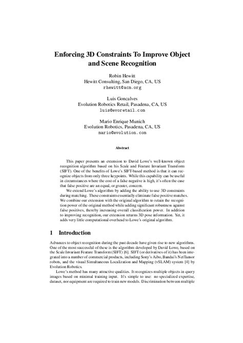 pdf enforcing 3d constraints to improve object and scene recognition