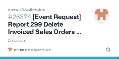 Event Request Report 299 Delete Invoiced Sales Orders Trigger Dataitem