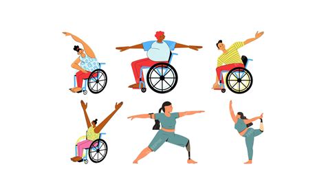 Premium Vector Disabled People In Different Situations Set Flat