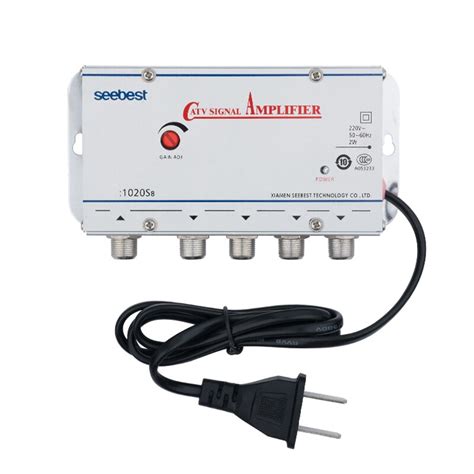 220v 4 Way Catv Cable Tv Signal Amplifier Amp Ante Vicedeal