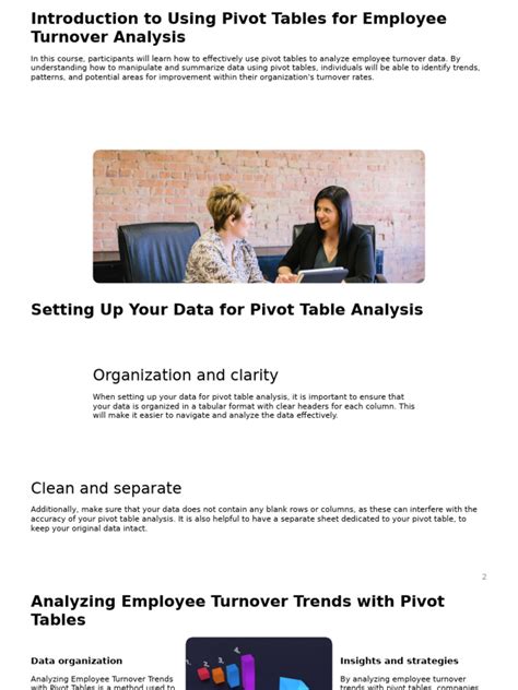 Using Pivot Table For Employee Turnover Analysis Pdf Employee