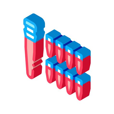 Flask Paternity Analysis Isometric Icon Vector Illustration 18019060