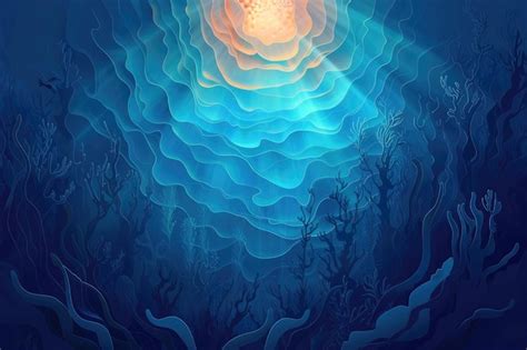 a beautiful flower floating in the vast ocean suitable for nature and