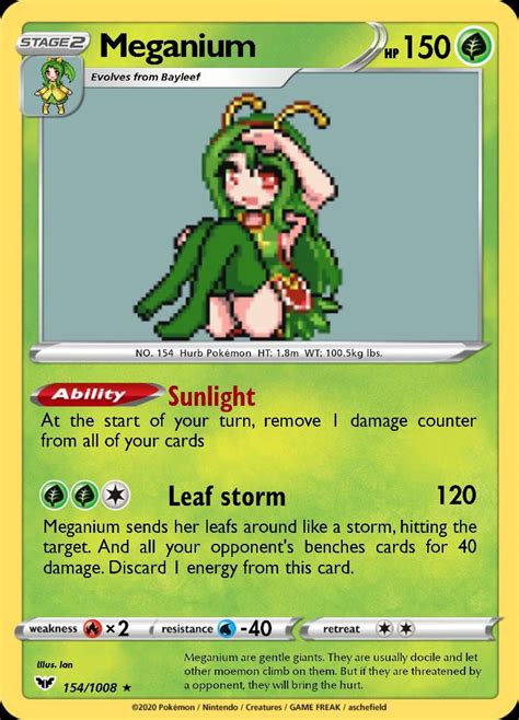 Meganium Card By Skymemes On Deviantart