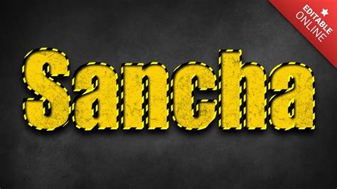 Sancha Warning Style Text Effect Generator