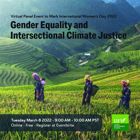 Gender Equality And Intersectional Climate Justice Virtual Panel