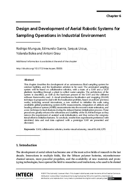 Pdf Design And Development Of Aerial Robotic Systems For Sampling Operations In Industrial
