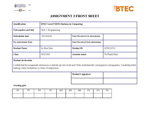 1 unit 1 assignment 2 frontsheet assignment 2 front sheet