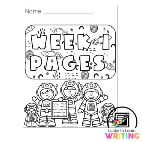 Lucky To Learn Writing Unit 1 Foundations Week 1 Cover Page Lucky
