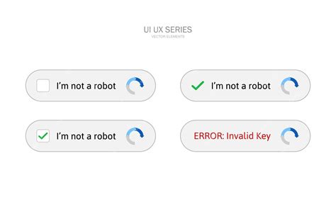 Premium Vector | Captcha Im Not a Robot Robot verification recaptcha Captcha with buttons for ...