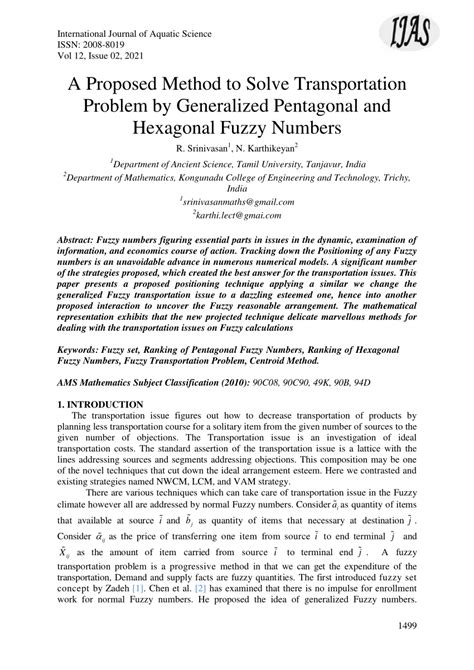 pdf a proposed method to solve transportation problem by generalized