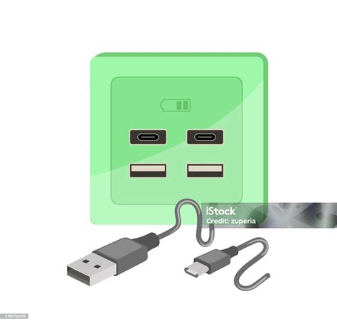Usb 및 모바일 충전기 유형 C 스위치 벡터 그림 흰색 배경에 고립 된 0명에 대한 스톡 벡터 아트 및 기타 이미지 0명 Brand Name Smart Phone