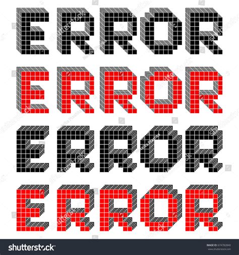 Error Icon Vector Illustration Pixel Art Stock Vector Royalty Free Shutterstock