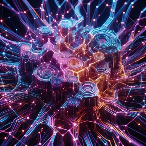 Premium Photo Futuristic Neural Patterns