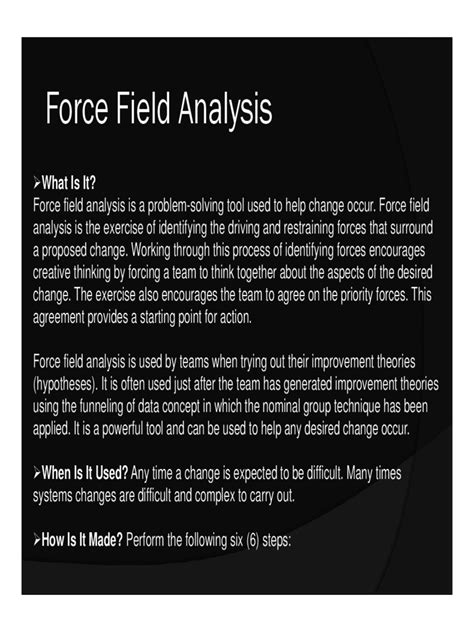 Force Field Analysis Template Free Templates In PDF Word Excel Download