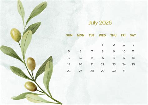 July 2026 Desktop Wallpaper