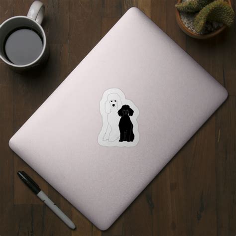 Poodle Couple Black And White Poodle Couple Sticker Teepublic