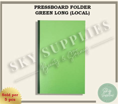 5pcs Pressboard Green Folder Long Size Local Lazada Ph
