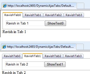 Create Dynamic Tabs Using AJAX Tab Container Add Controls Read Them Dynamically