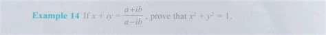 Example 14 If X Iy Aiba Ib Prove That X2 Y2 1 Filo