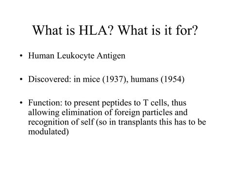 Ppt Hla Matching And Donor Selection Powerpoint Presentation Free Download Id 5120568