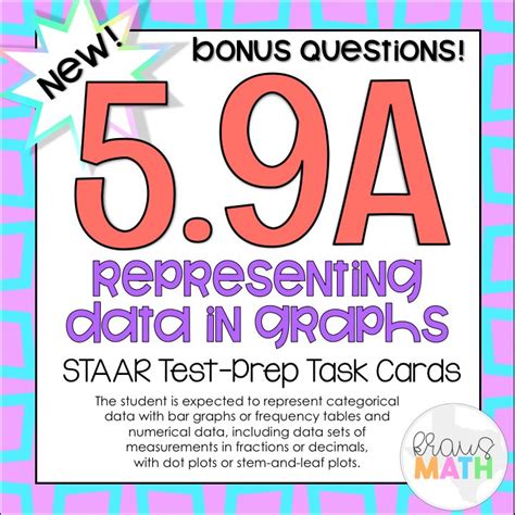 59a Representing Data In Graphs Staar Test Prep Task Cards Kraus