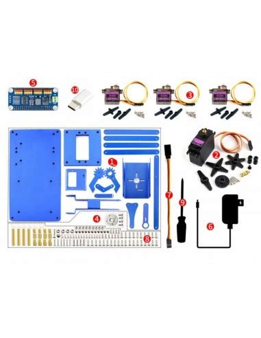 Diy Mini Bras Robot Axes En Kit Dof Arduino Raspberry Pi Bluetooth Wifi Robotique