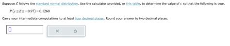 Solved Suppose Z ﻿follows the standard normal distribution. | Chegg.com