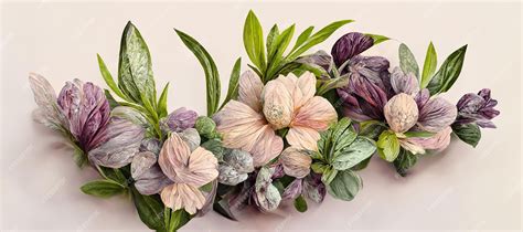 Premium Photo Botanical Garden Raster Illustration Of A Beautiful