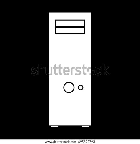 Computer Case System Unit Icon Stock Vector Royalty Free Shutterstock