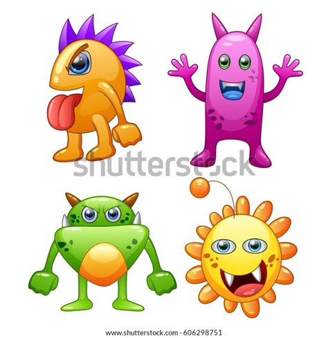 Bacteria Facial Expressions Vector Illustration Stock Vector Royalty Bacteria Facial Expressions Vector Illustration Stock Vector Royalty