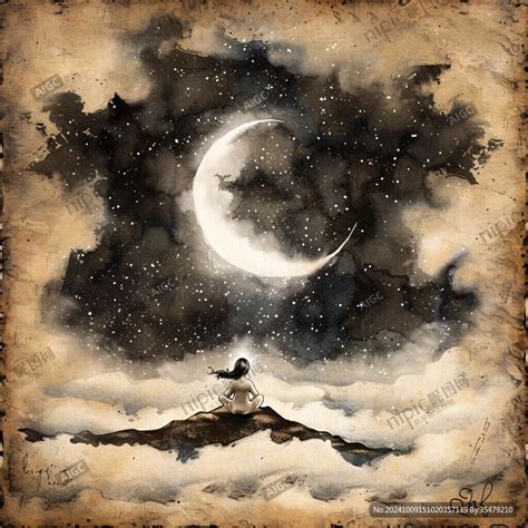 Ai创作图月夜装饰画 睡眠云朵月亮 月亮意境画 满月装饰画 梦幻夜晚立体画 人座在月亮之上 月光插画月光下 手绘插画月亮背景 月色夜晚手绘插画 月夜水墨画 月亮星空背景 月亮仙女插画 坐月亮上