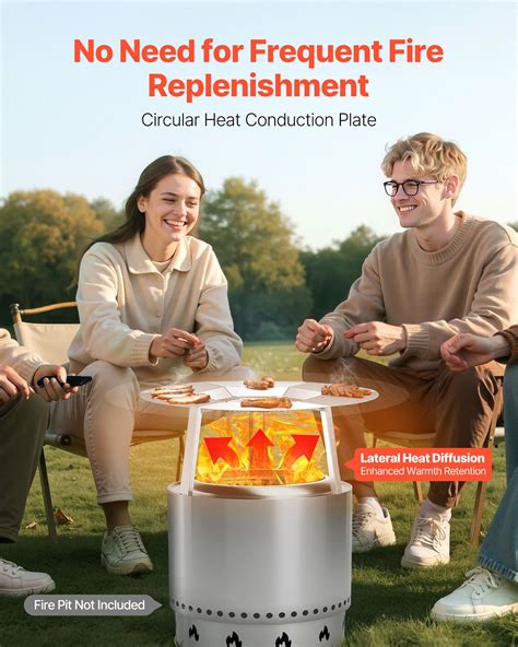 【summerfinds】vevor 20 Inch Round Fire Pit Heat Deflector 304 Stainless