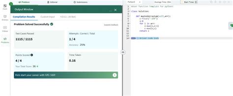 Rishini Dharan T On Linkedin Dynamicprogramming Kadanealgorithm Problemsolving
