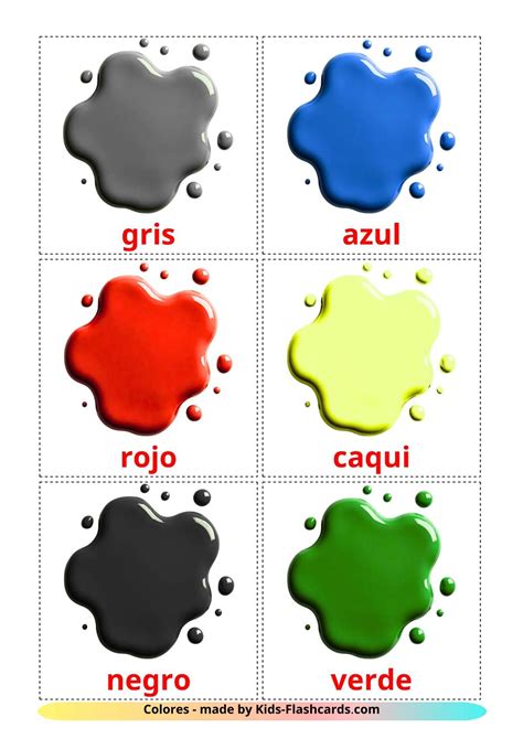 21 Tarjetas De Aprendizaje De Colores Gratis En Pdf Imágenes En Español